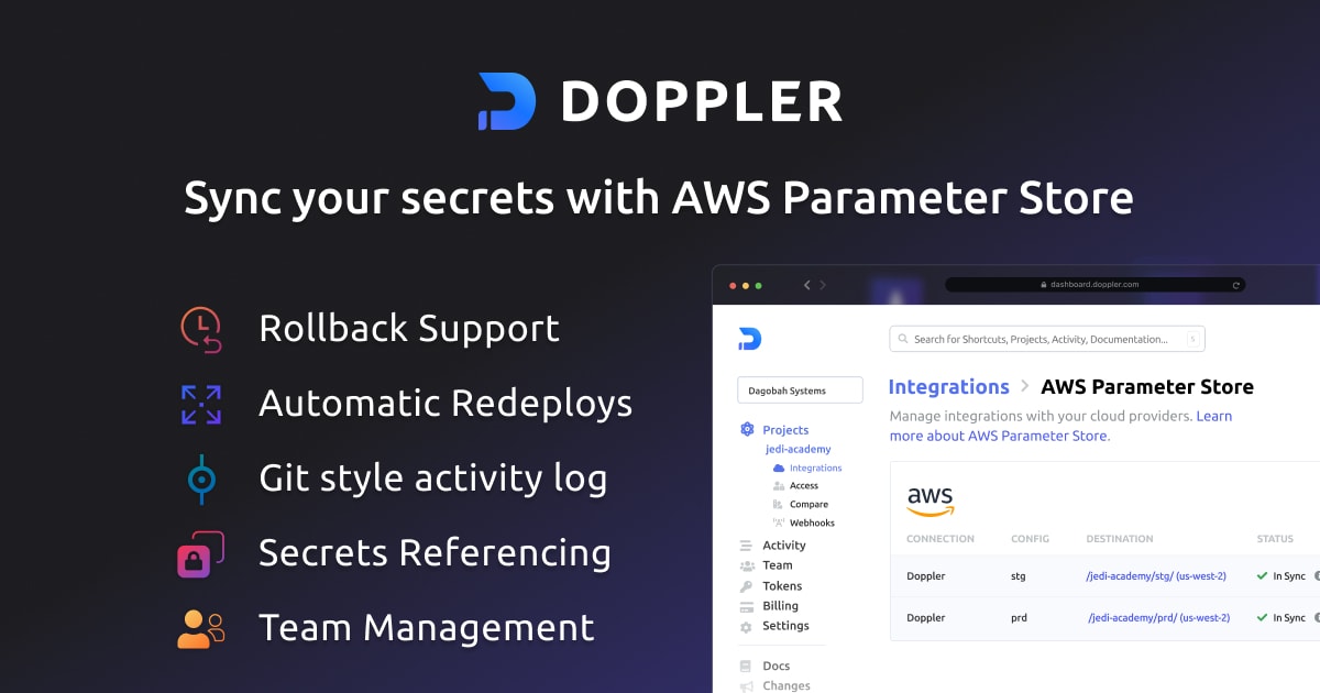 AWS Parameter Store Integrations | Doppler SecretOps